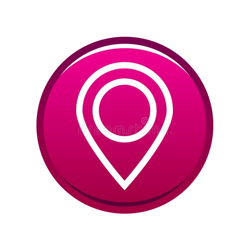 Map Pin Pointer Icon Button Stock Vector - Illustration of buttons ...