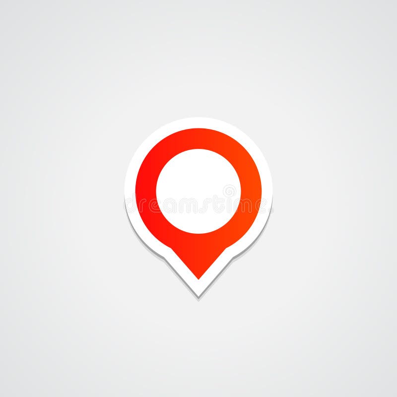 Map Pin Sticker Icon stock illustration. Illustration of navigation ...