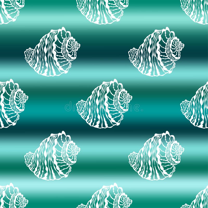 Vector Illustration of Marine Seamless Pattern.White Hand Drawing Sea ...