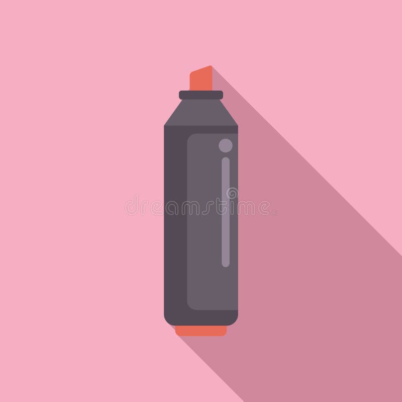 Flat Design Icon of a Marker Pen Stock Vector - Illustration of ...