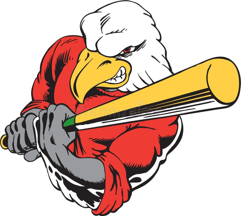 Eagle Batter Vector Illustration Stock Vector - Illustration of mascot ...