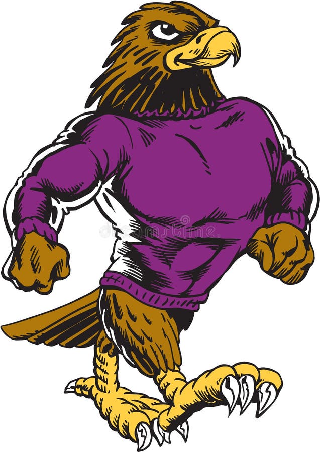 Hawk Walking Tough Vector Illustration Stock Vector - Illustration of ...