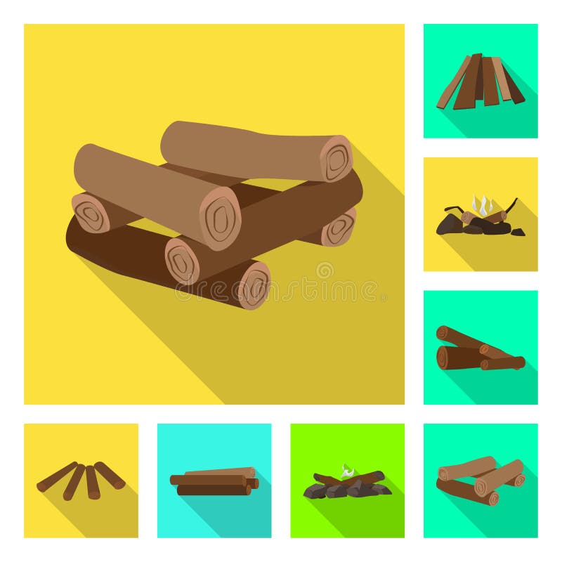 Vector Design Of Material And Logging Icon Collection Of Material And