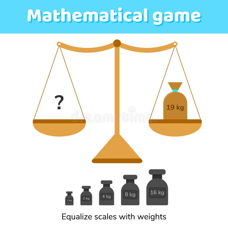 Vector Illustration. Math Game for Kids of School and Preschool Stock ...