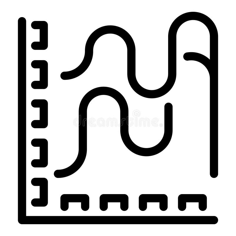 Abstract Wave Graph Line Art Icon Stock Illustration - Illustration of ...