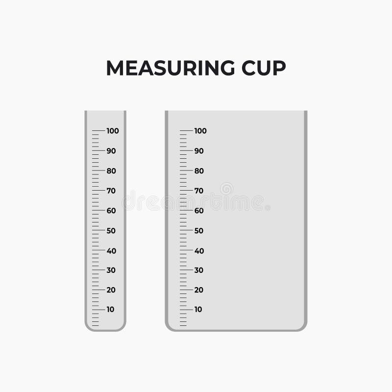 Vector Illustration of Measuring Cup Stock Vector - Illustration of ...