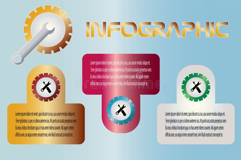 Vector and Illustration Mechanical Engineering Infographic Design Stock ...