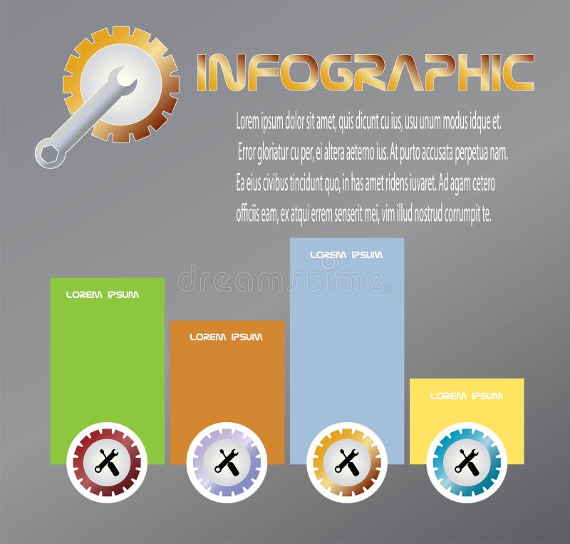 Vector and Illustration Mechanical Engineering Infographic Design Stock ...