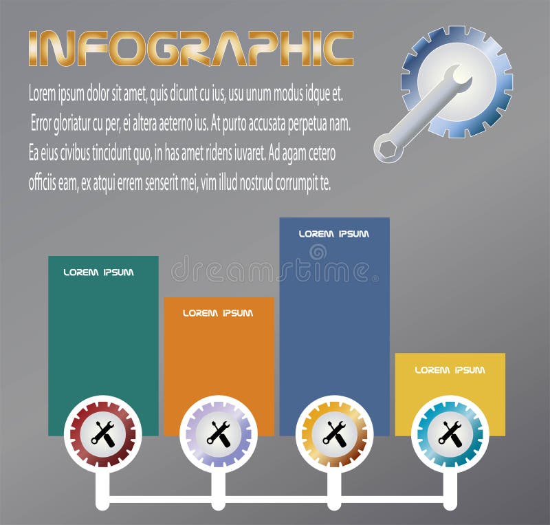 Vector and Illustration Mechanical Engineering Infographic Design Stock ...