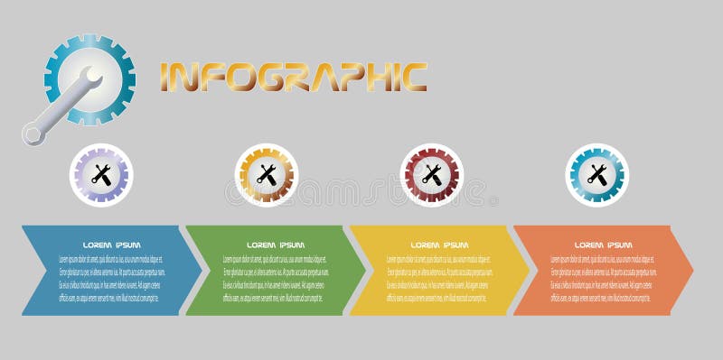 Vector and Illustration Mechanical Engineering Infographic Design Stock ...