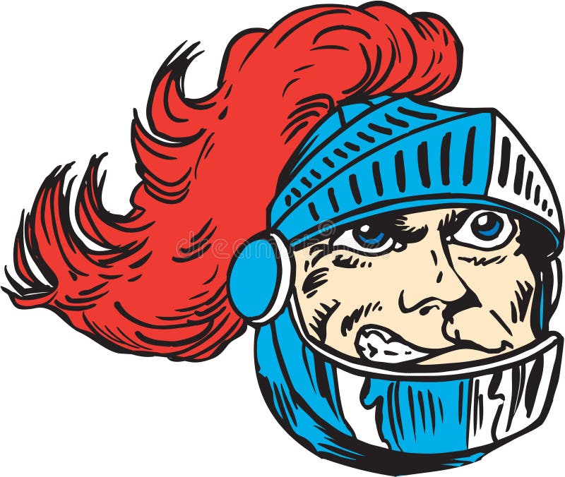 Red Knight Head stock vector. Illustration of sport - 142368628