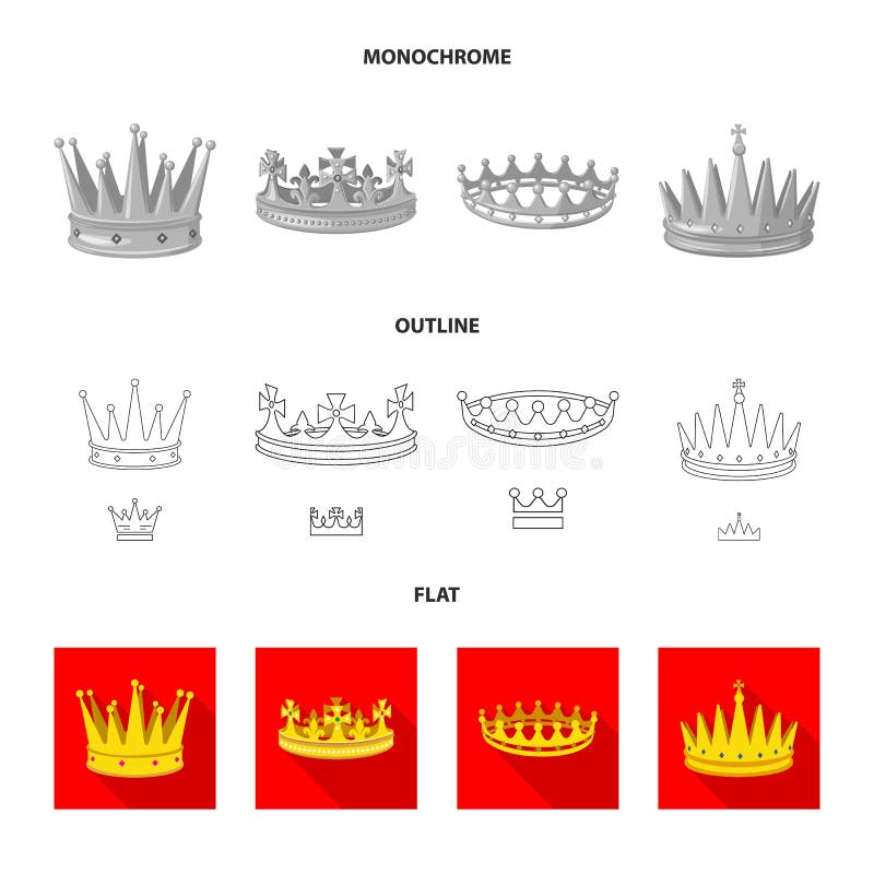 Vector Illustration of Medieval and Nobility Symbol. Collection of ...