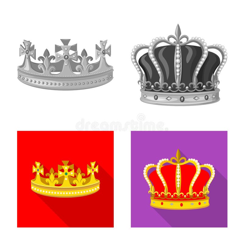 Vector Illustration of Medieval and Nobility Symbol. Collection of ...