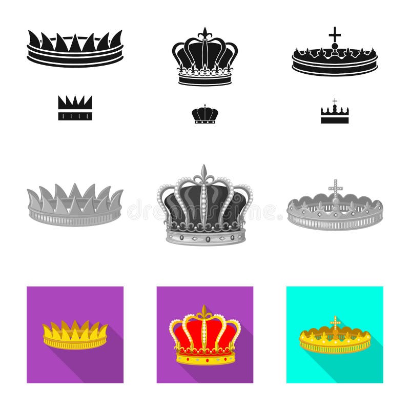 Vector Illustration of Medieval and Nobility Symbol. Collection of ...