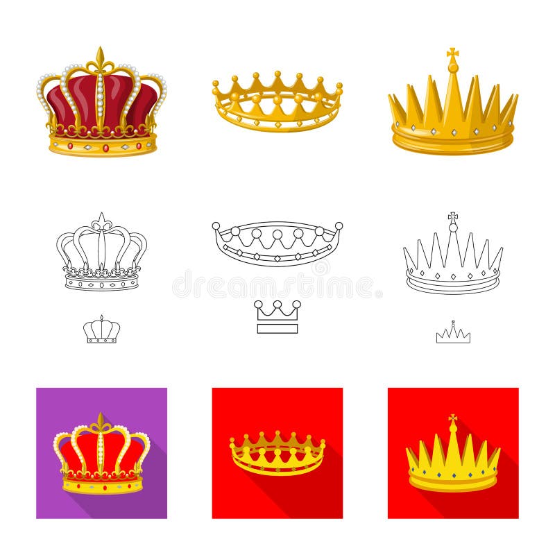 Vector Illustration of Medieval and Nobility Symbol. Set of Medieval ...