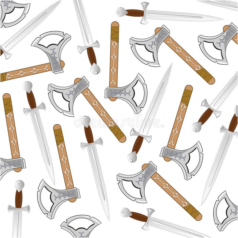 Plain Weapon Decorative Pattern Ea White Background Stock Vector ...
