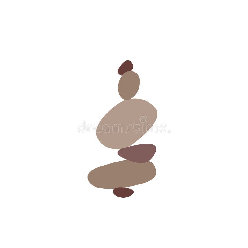 Vector Illustration Meditation Zen Stones. Balance and Harmony Concept ...
