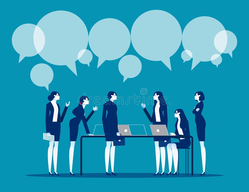 Vector Illustration of Meeting. Business Conflict and Arguing Concept ... Vector Illustration of Meeting. Business Conflict and Arguing Concept ...