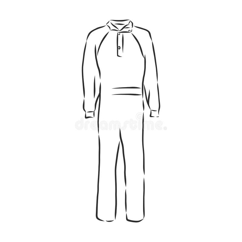 Vector Illustration of Men`s Overall. Men`s Overalls Vector Sketch ...