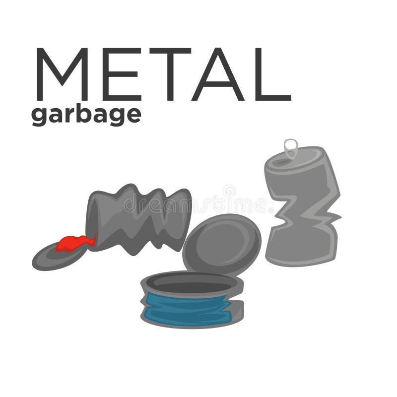 Vector Illustration of Metal Waste Stock Vector - Illustration of ...
