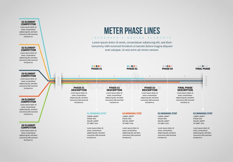 Progress Meter Infographic stock vector. Illustration of graphic - 43655284