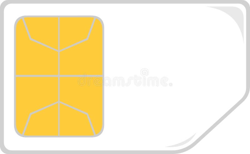 Vector Illustration Microchip or Sim Card of Smartphone Stock Vector ...