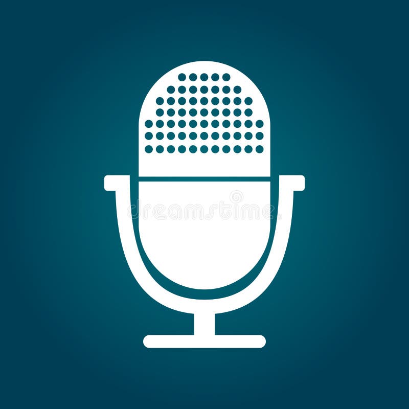 Vector Illustration Microphone Icon Stock Vector - Illustration of ...