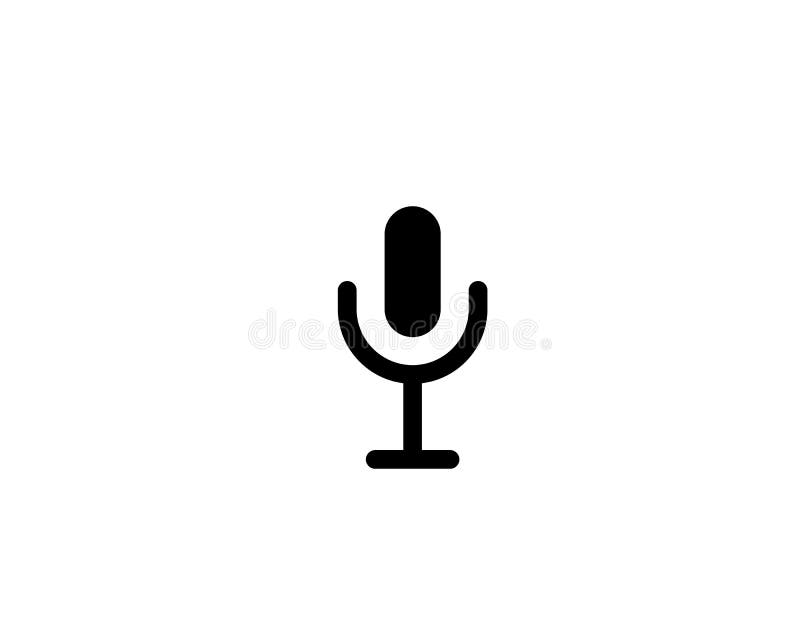 Set of Microphone Mic Sound Icon Symbol Flat Vector Design Stock Vector ...