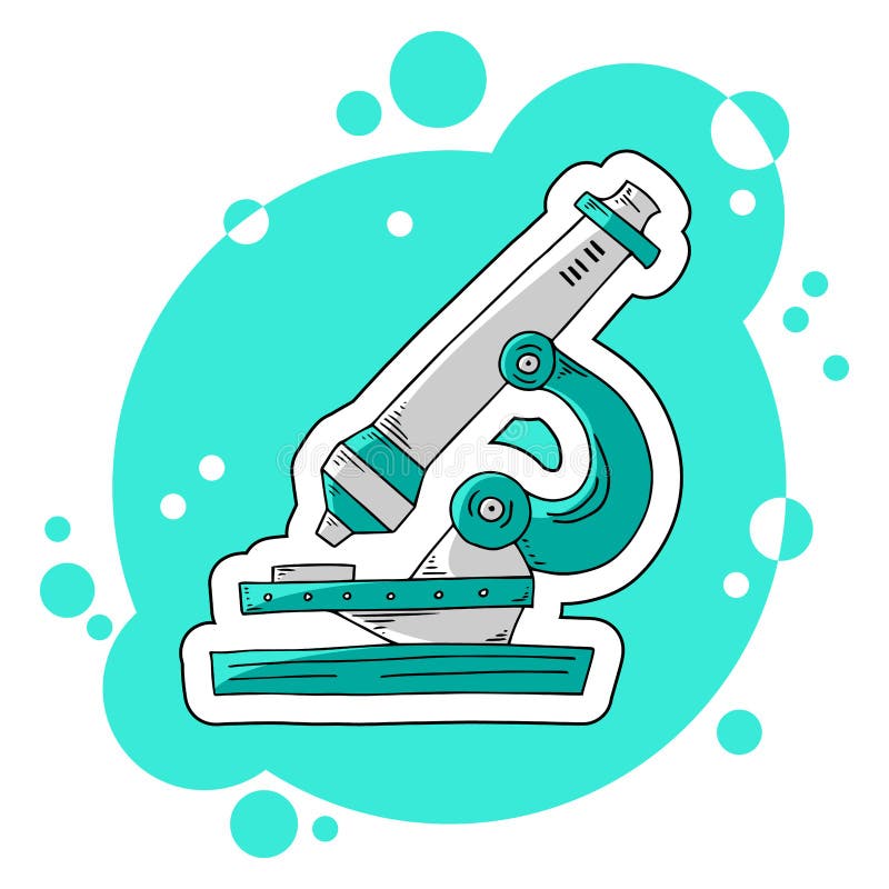 Microscope Icon. Vector Illustration of a Microscope. Hand Drawn ...