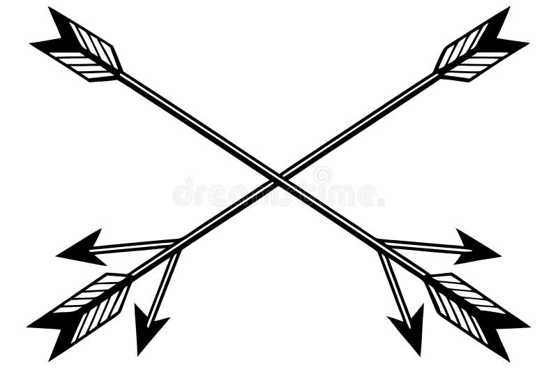 Two Arrow Cross Vector Ilustration Stock Vector - Illustration of ...
