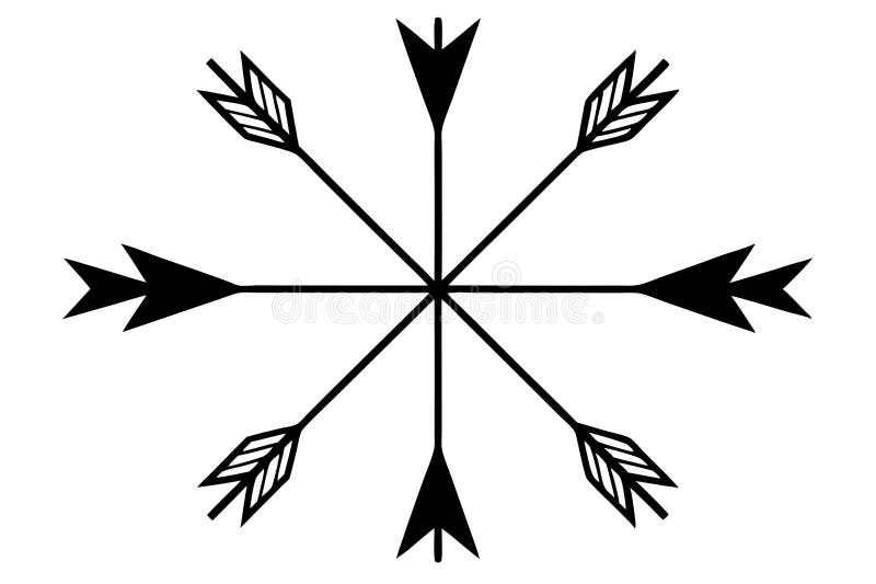 Two Arrow Cross Vector Ilustration Stock Vector - Illustration of white ...