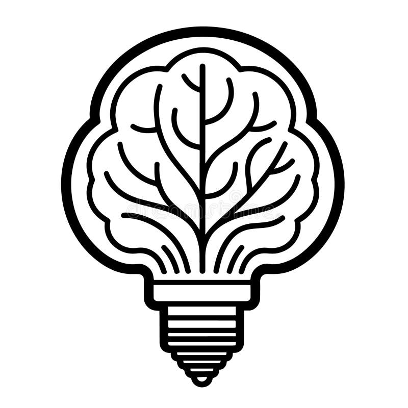 Smart Intelligence Outline Icon in Vector Format for Tech Designs Stock ...