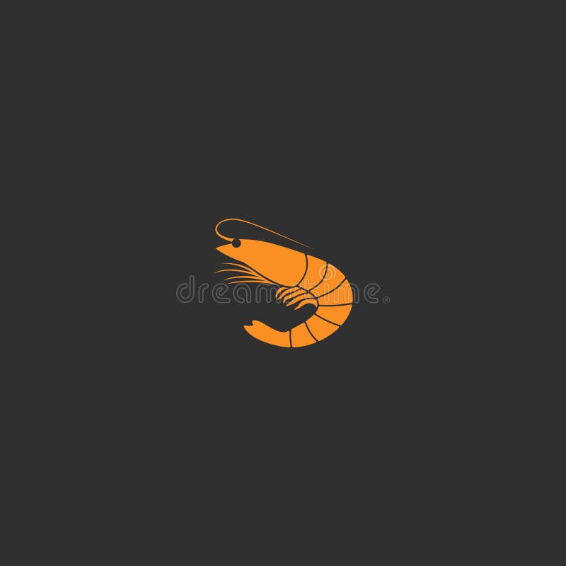 Simple shrimp vector stock vector. Illustration of design - 204343115