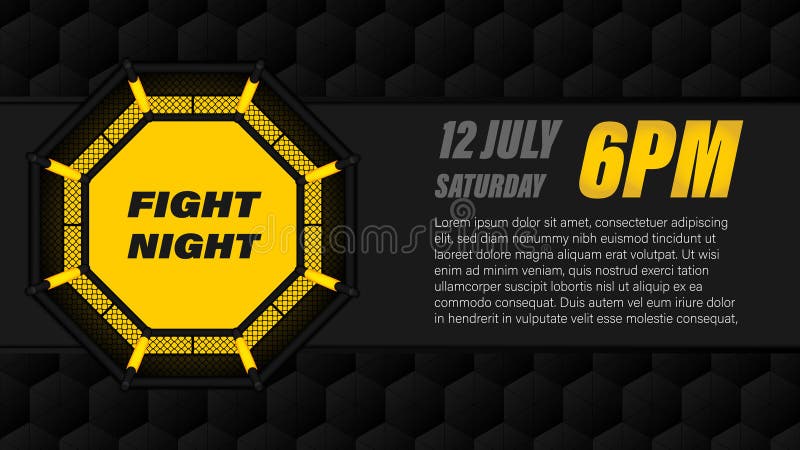 Vector Illustration of MMA Cage.Mixed Martial Arts Octagon Cage, Top ...