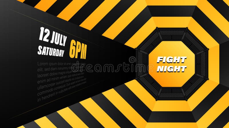 Vector Illustration of MMA Cage.Mixed Martial Arts Octagon Cage, Top ...