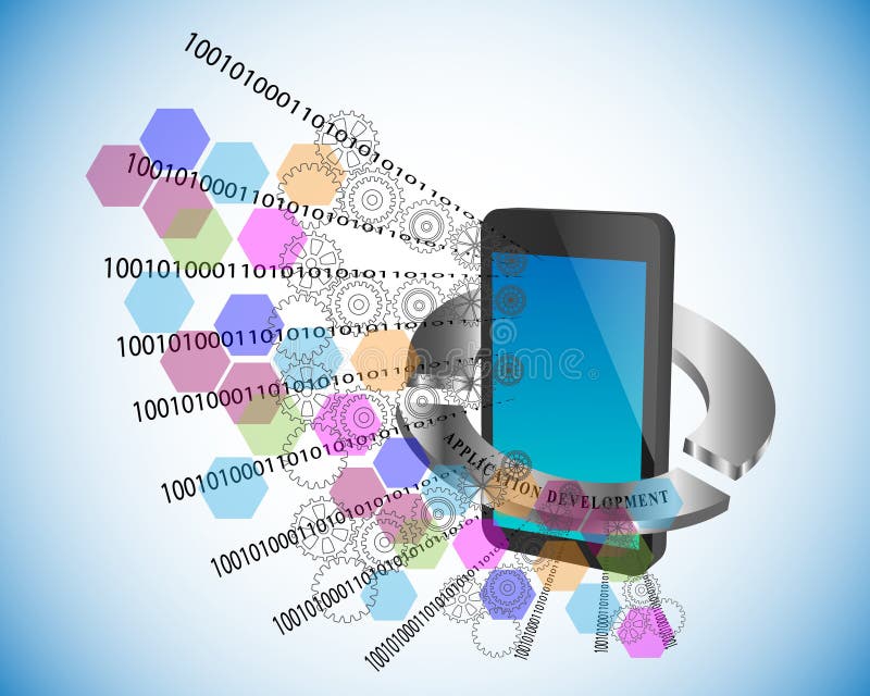 Vector Illustration of Mobile Application Development. Stock Vector ...