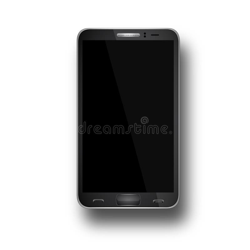 Vector Illustration of a Mobile Phone Black. Stock Illustration ...