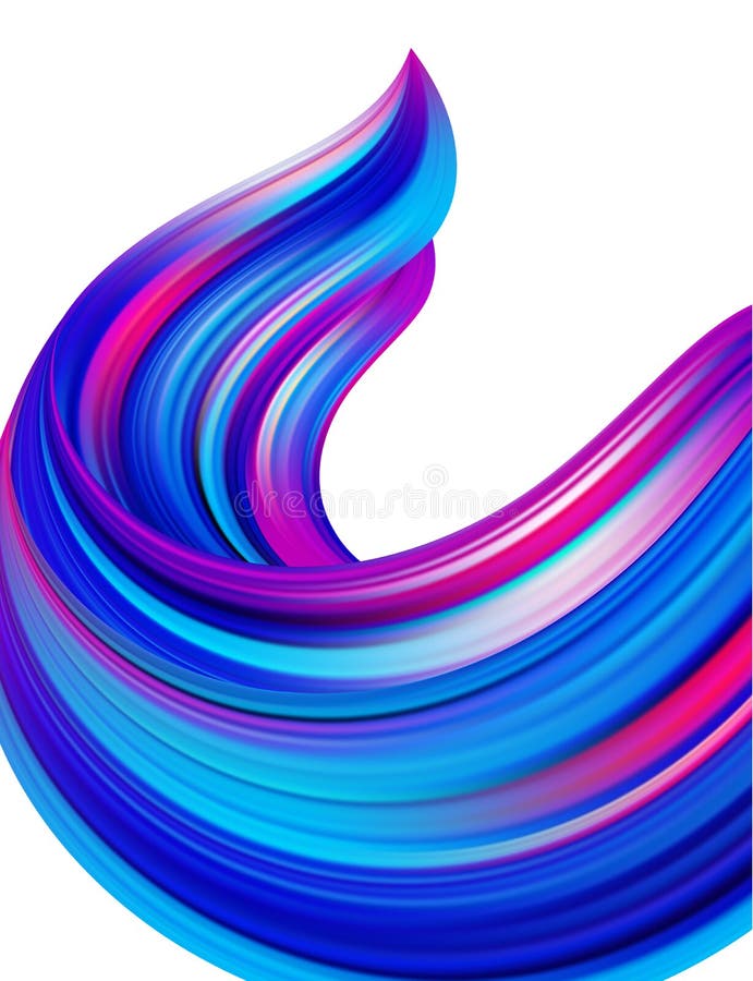 Modern Blank Background with Abstract 3d Twisted Color Liquid Flow ...