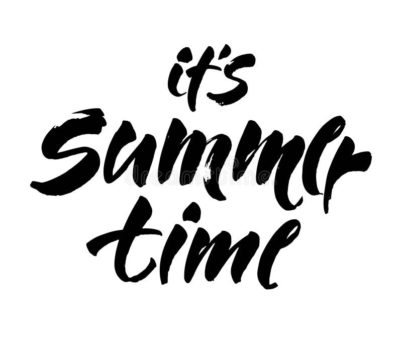 Vector Illustration. Modern Brush Calligraphy. Isolated on White ...