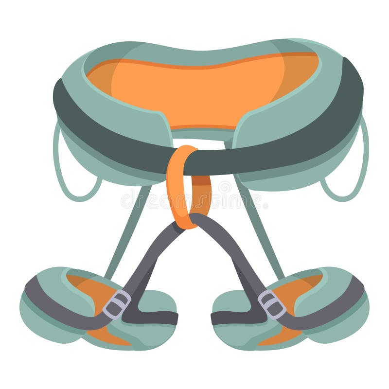 Vector Illustration of a Modern Climbing Harness in a Flat Design Style ...