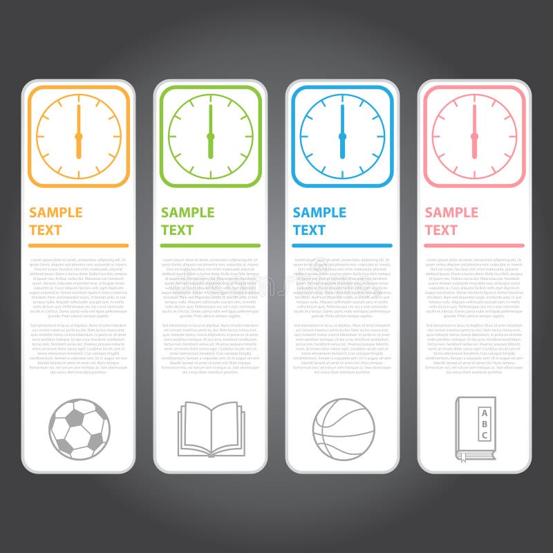 Vector Illustration, Modern Clock Banner for Design and Creative Stock ...