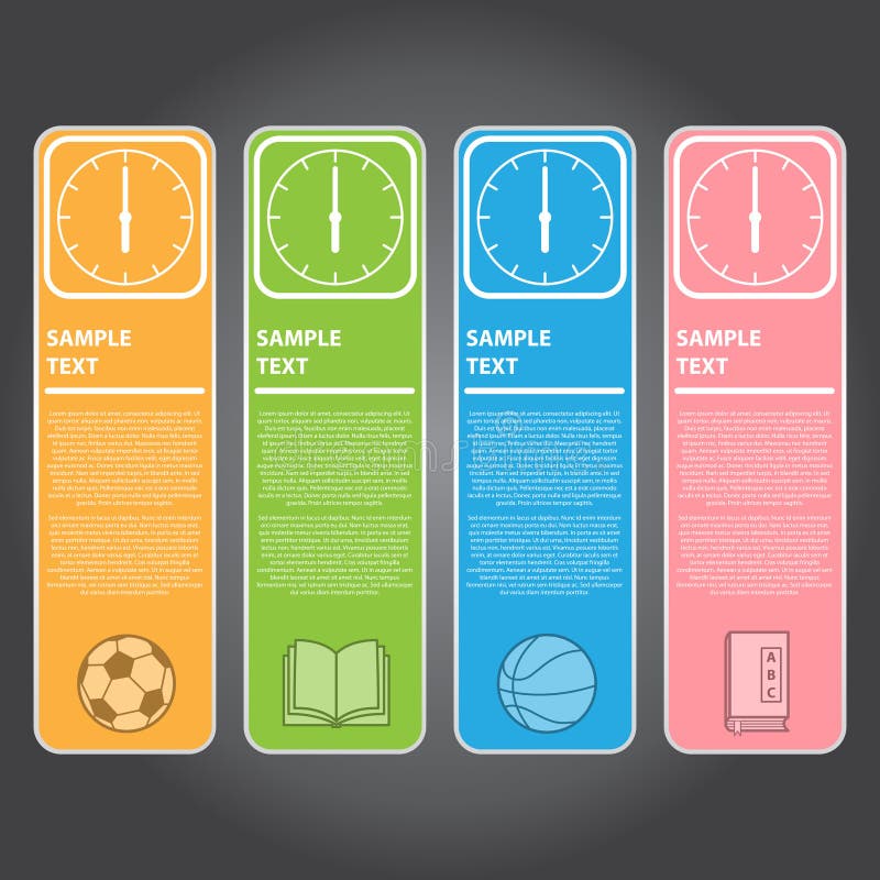 Vector Illustration, Modern Clock Banner for Design and Creative Stock ...