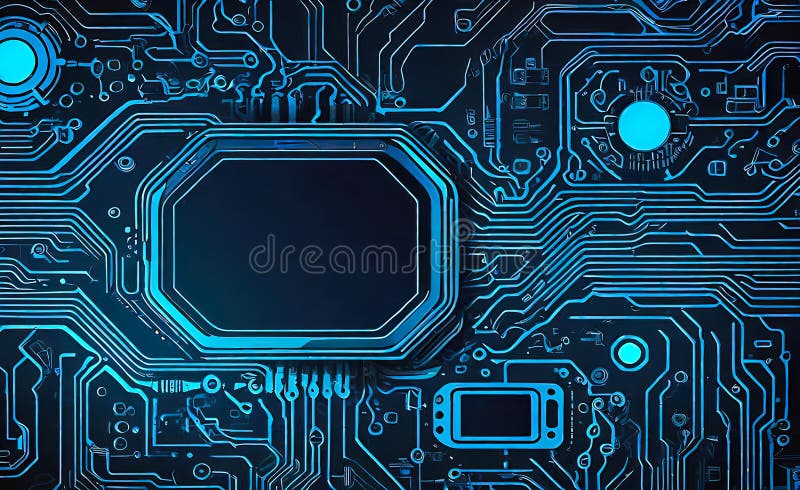 Vector Illustration, Modern Dark Geometric Electronic Man-made Pattern ...