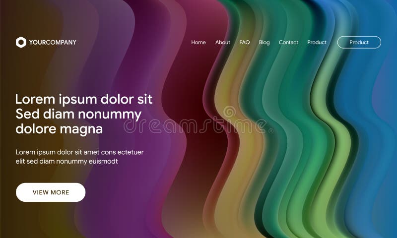 Vector Illustration of Modern Design with Flow Shape and Liquid Wave ...