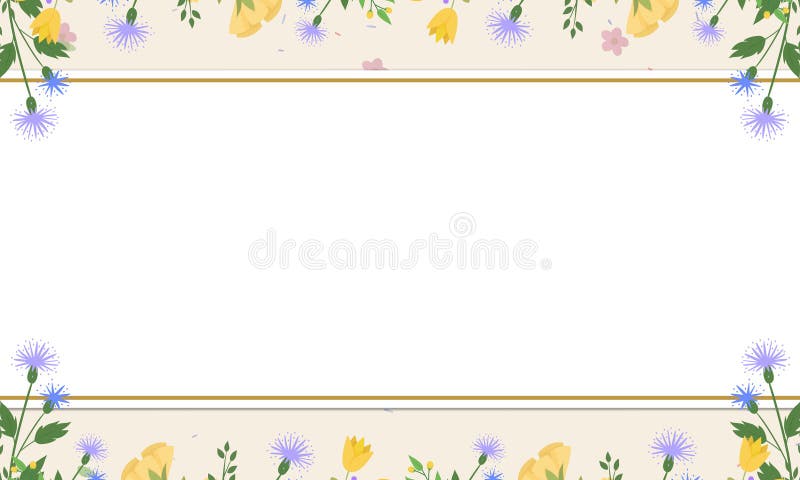 Vector Illustration with Modern Floral Frame. Luxury Flower Frame ...