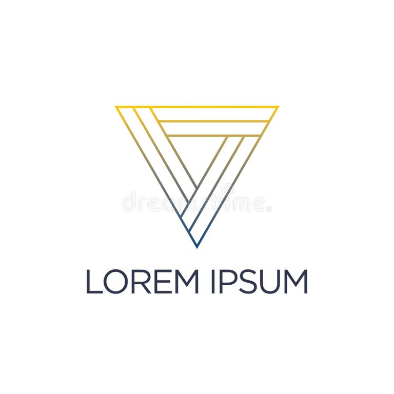 Vector Illustration Modern Inverted Triangle Icon and Text Stock Vector ...