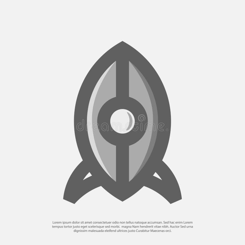 Vector Illustration of Modern Minimalist Rocket Stock Vector ...