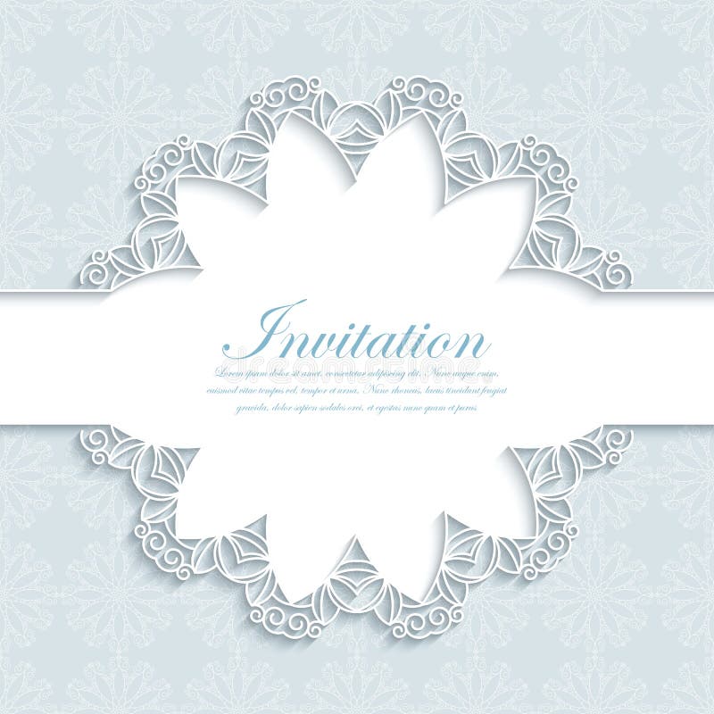 Wedding Invitation or Card with Abstract Background. Stock Vector ...