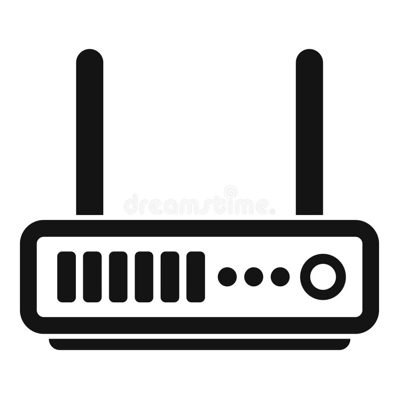 Vector Illustration of a Wireless Router Symbol for Web Use Stock ...