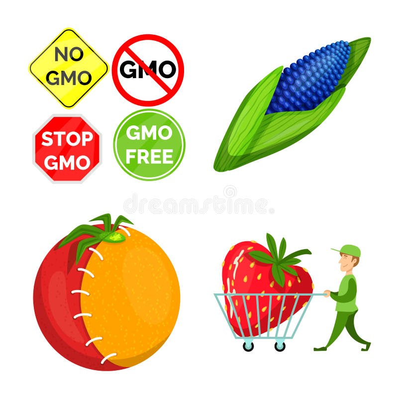 Vector Design of Modified and Genetically Icon. Collection of Modified ...